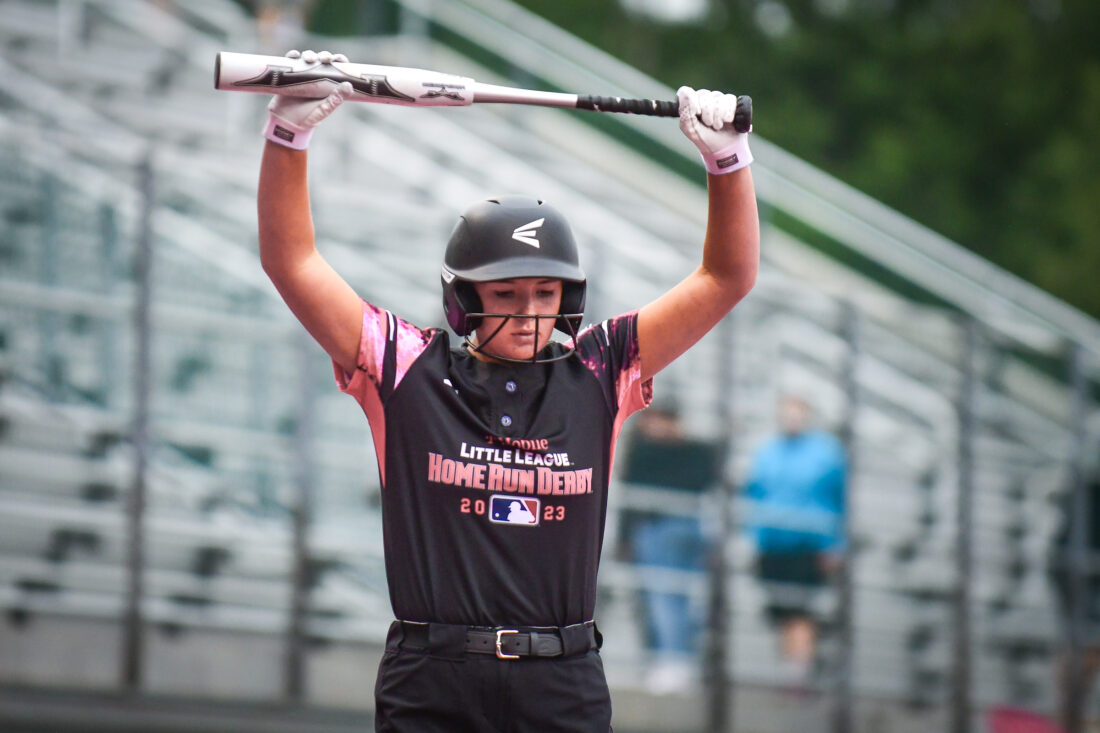 Clinton’s Reagan Weaver competes at the Little League Home Run Derby ...